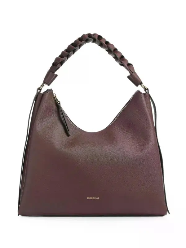 COCCINELLE Medium Boheme Braided Leather Tote Bag