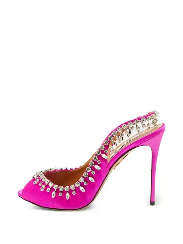 AQUAZZURA Temptation Crystal-embellished Pumps - Pink