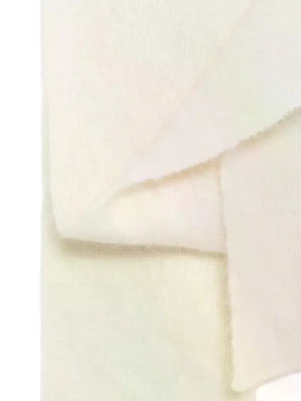 AMI Paris Logo-patch Knitted Scarf