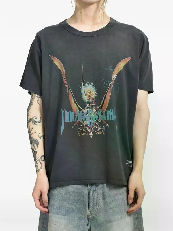 JUN/NAKAYAMA Graphic-print Washed T-shirt