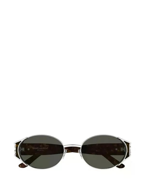 Saint Laurent Oval-frame Sunglasses - Silver