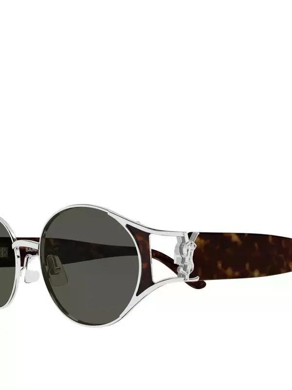Saint Laurent Oval-frame Sunglasses - Silver