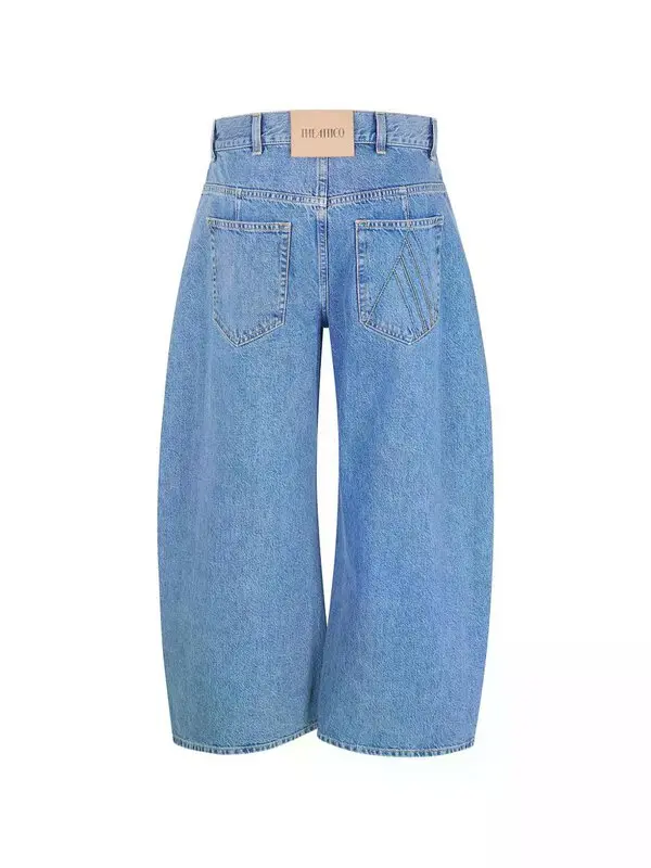 Attico Long Pant Wide-leg Cropped Jeans
