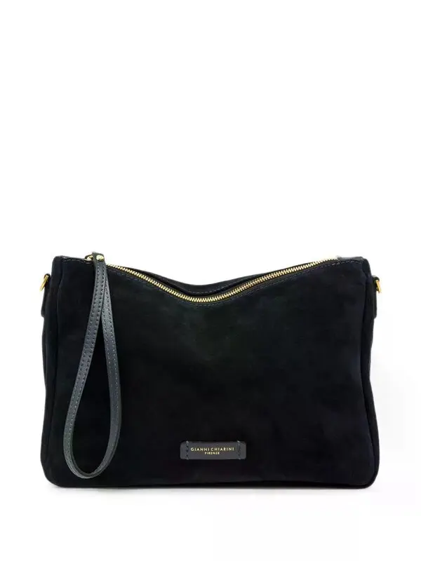GIANNI CHIARINI Medium Nora Pouch Suede-finish Clutch Bag