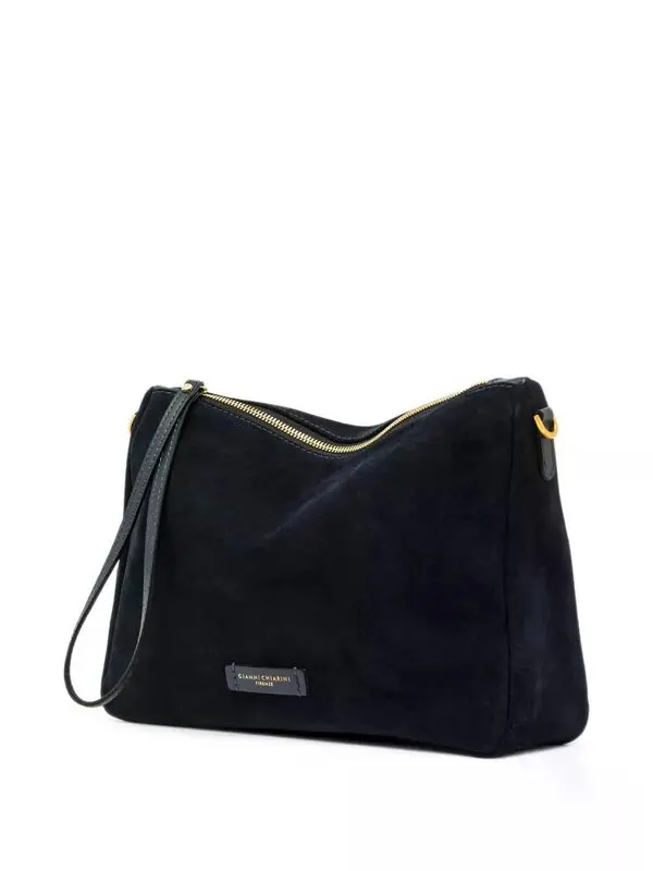 GIANNI CHIARINI Medium Nora Pouch Suede-finish Clutch Bag