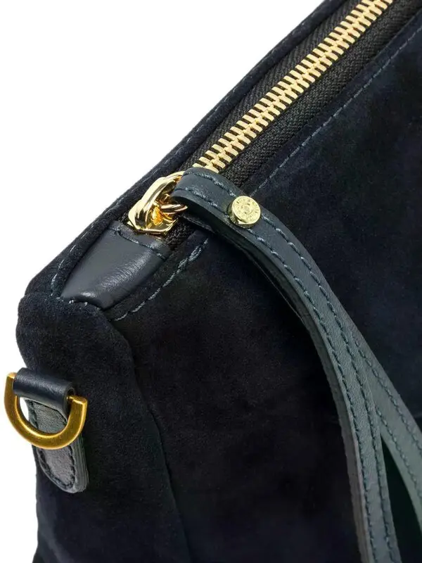 GIANNI CHIARINI Medium Nora Pouch Suede-finish Clutch Bag