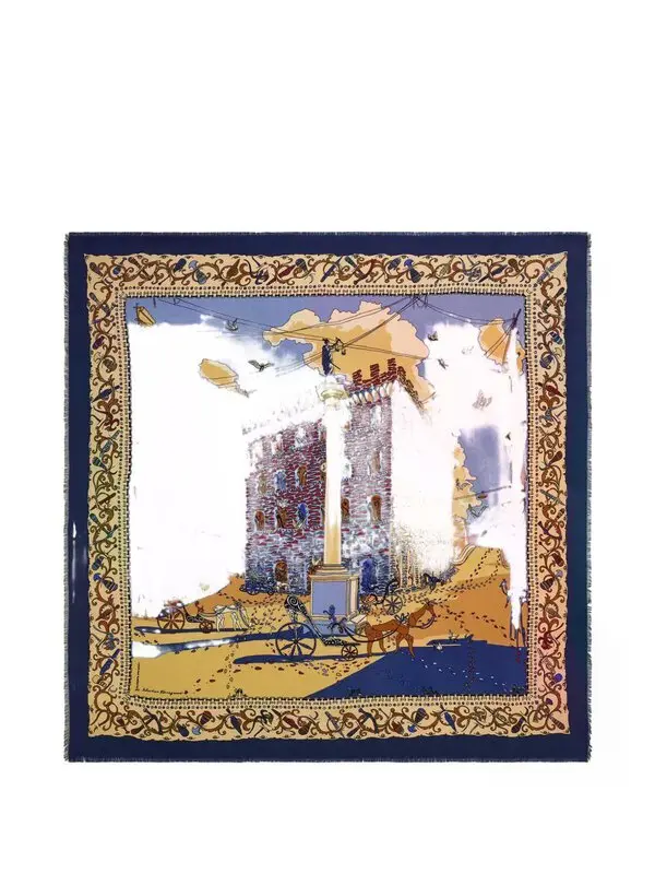 FERRAGAMO Palazzo Spini-feroni Print Shawl
