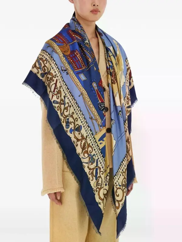 FERRAGAMO Palazzo Spini-feroni Print Shawl