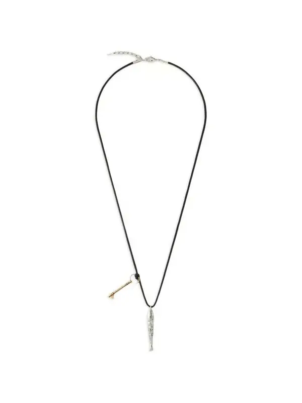 Givenchy Lucky Charms Necklace In Leather And Metal
