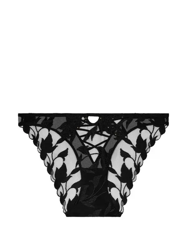 AUBADE Night At Paradise Embroidered Briefs - Black