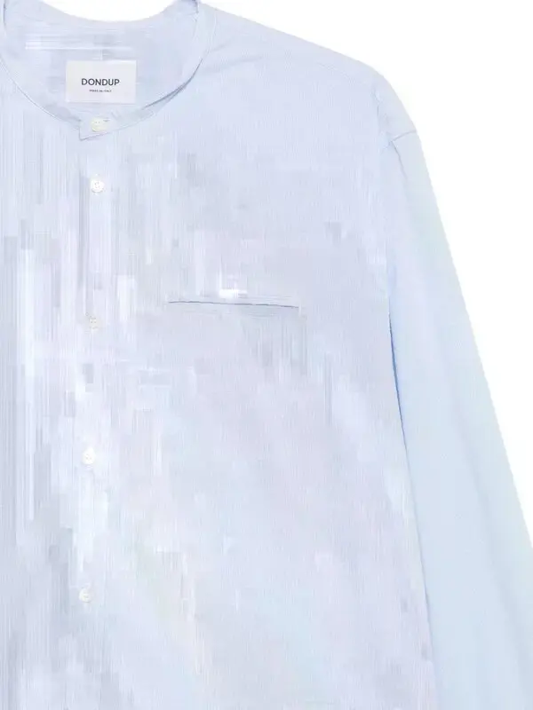 DONDUP Band-collar Chest-pocket Shirt