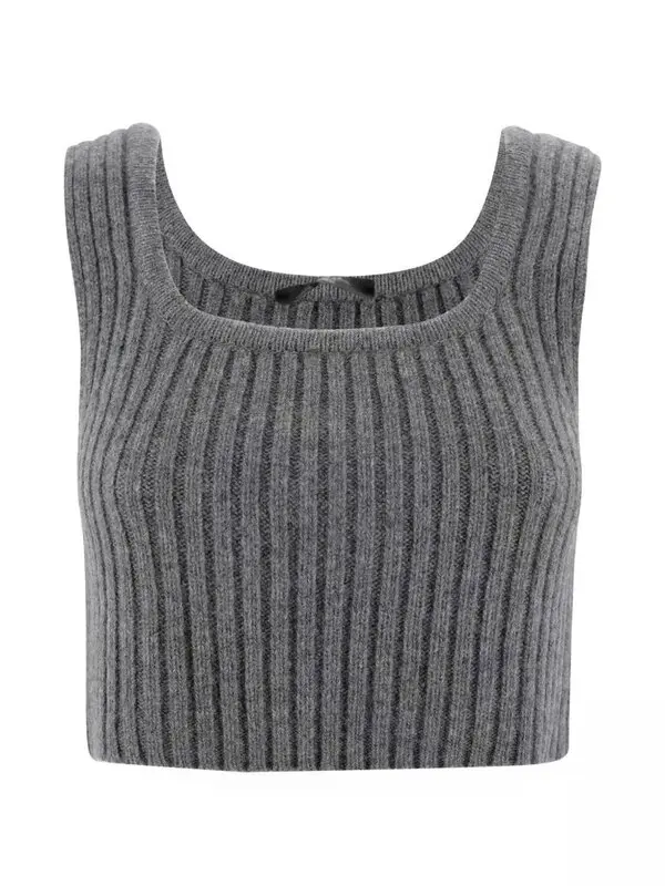 Max Mara Ribbed-knit Cropped Top