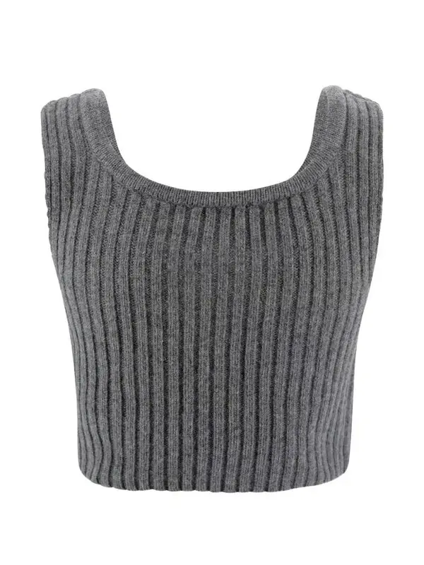 Max Mara Ribbed-knit Cropped Top