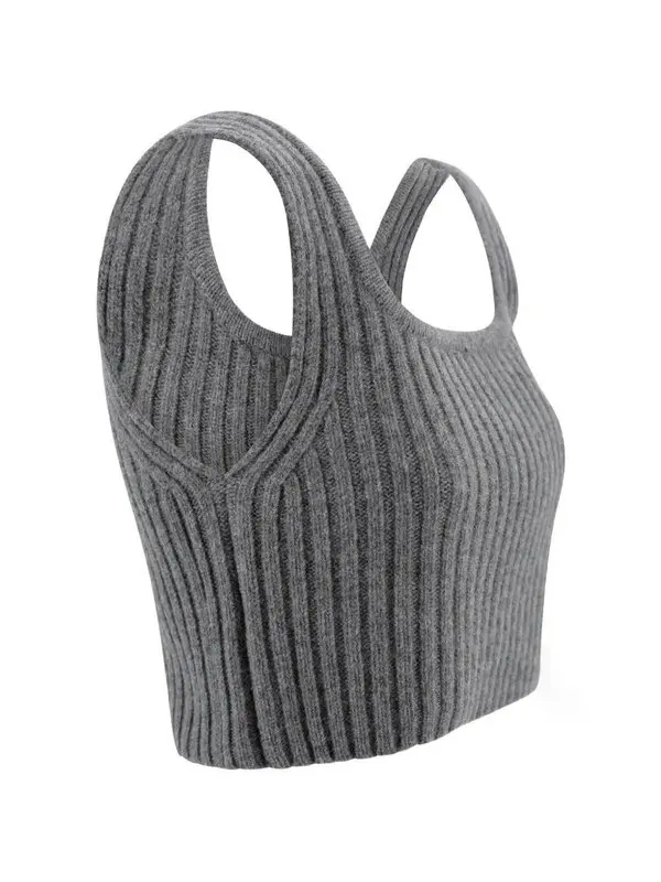 Max Mara Ribbed-knit Cropped Top