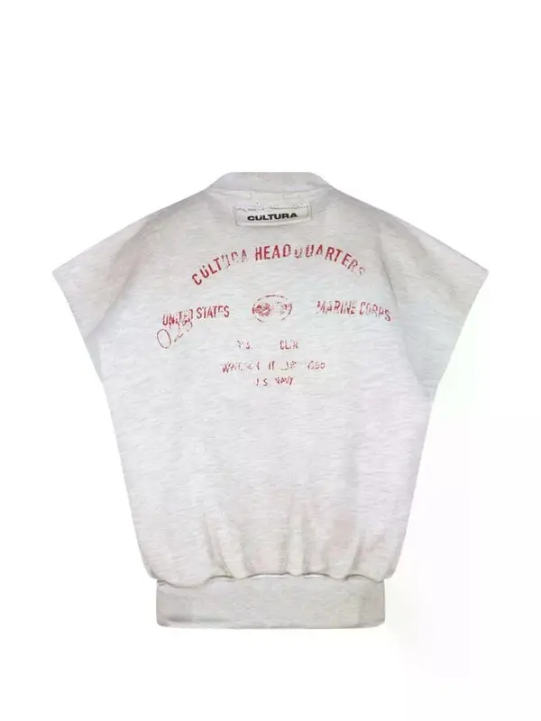 CULTURA Graphic-print Vest - Grey