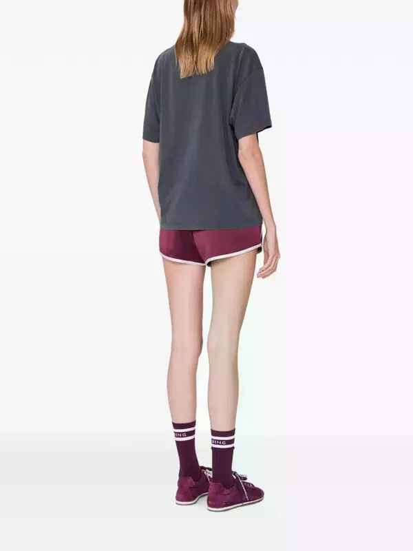 ANINE BING Cade T-shirt Sport Club Washed Black - Grey
