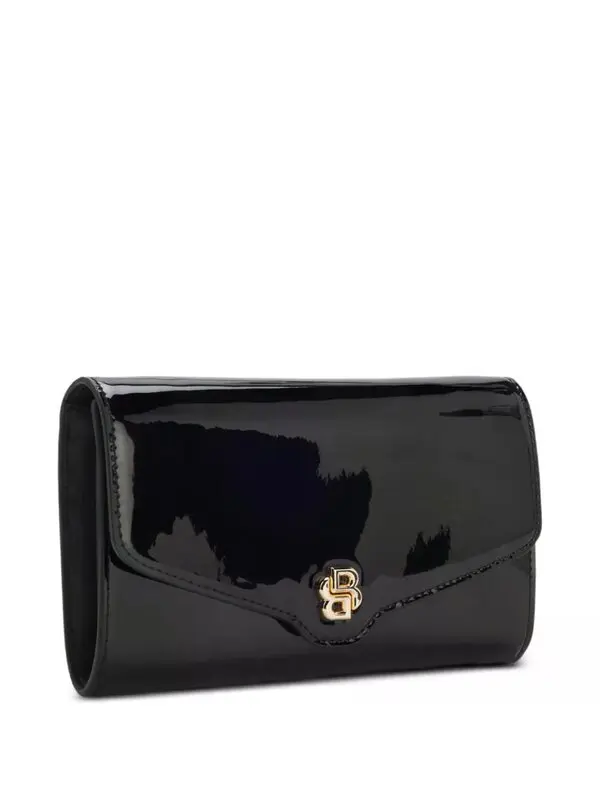 BOSS Patent-finish Chain-strap Shoulder Bag