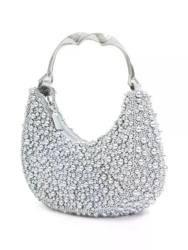 Simkhai Small Evelyn Beaded Crescent Tote Bag