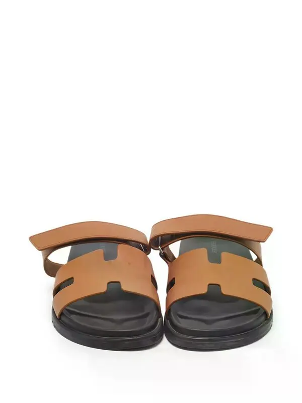 Hermès Chypre Touch-strap Sandals - Brown