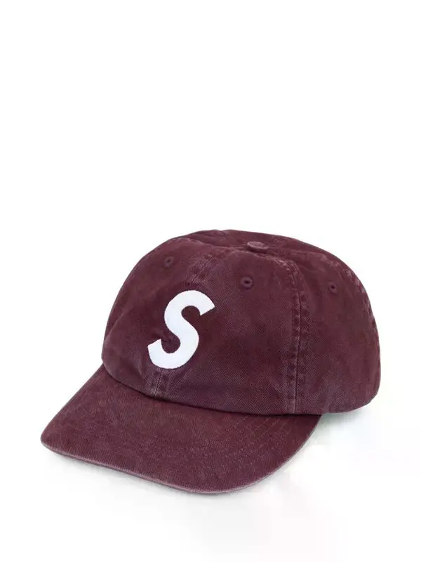 Supreme S Logo Washed Canvas Baseball Cap