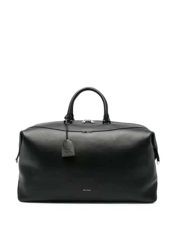 Paul Smith Signature Stripe Leather Holdall - Black