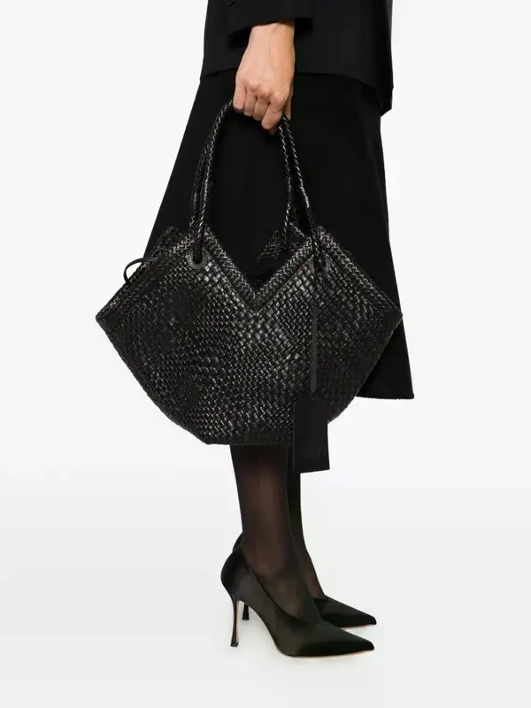 IBELIV Medium Trinity Woven-leather Tote Bag