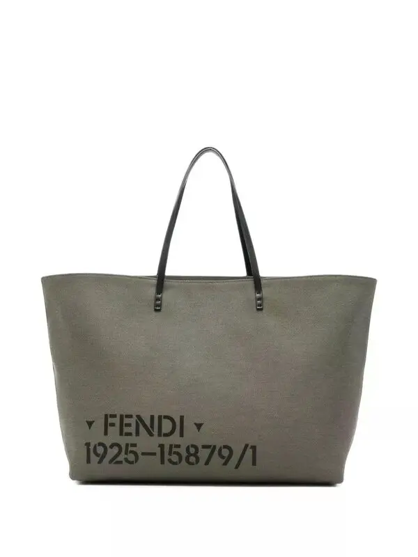 Fendi Laarge Roll Logo-print Tote Bag - Grey