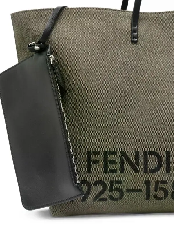 Fendi Laarge Roll Logo-print Tote Bag