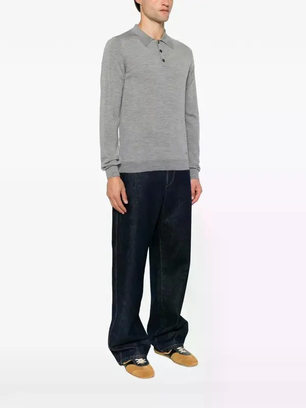 LANVIN Long-sleeve Polo Shirt