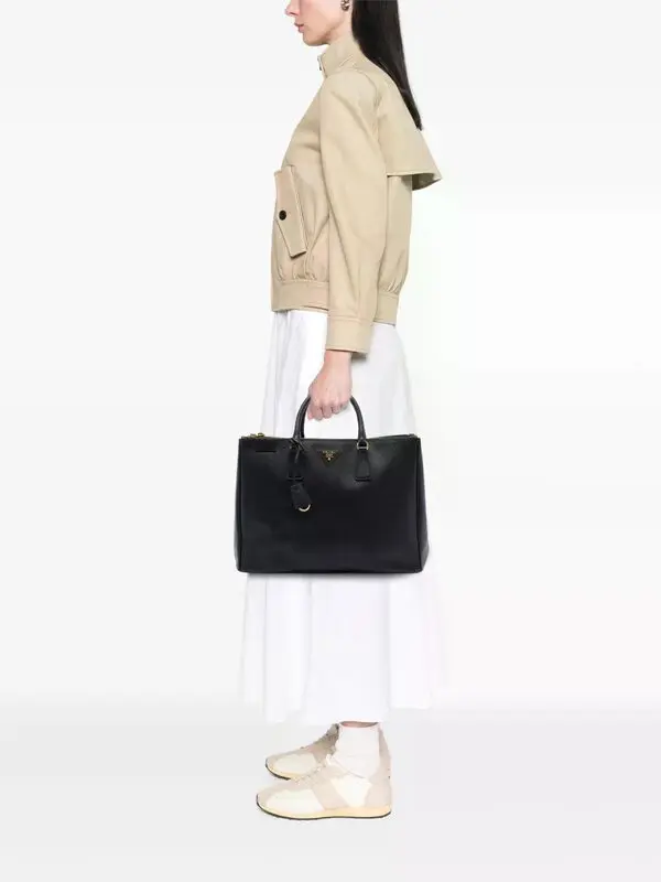 Prada 2010-2026 Large Saffiano Lux Galleria Double Zip Satchel