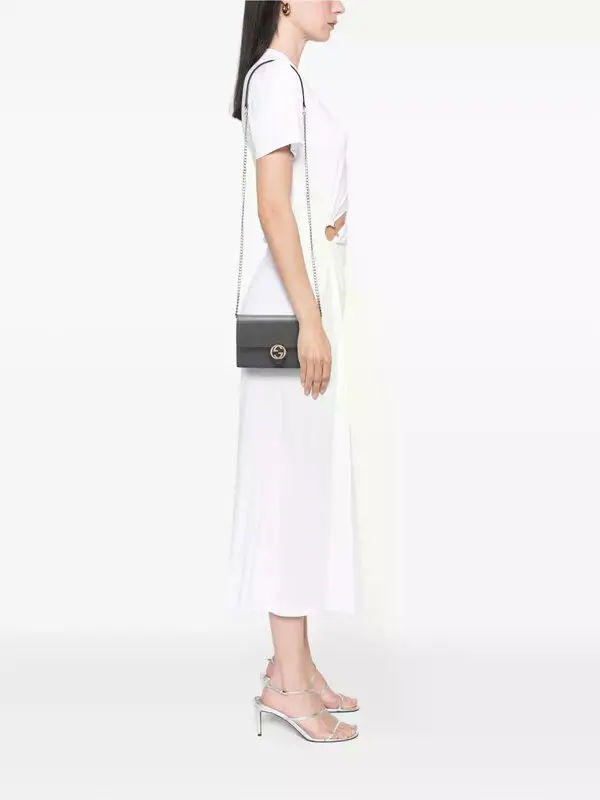 Gucci 2000-2015 Dollar Calfskin Interlocking G Wallet On Chain Crossbody Bag