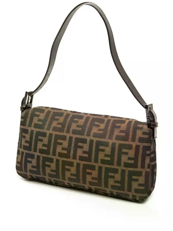 Fendi 2000-2010 Zucca Canvas Baguette Shoulder Bag