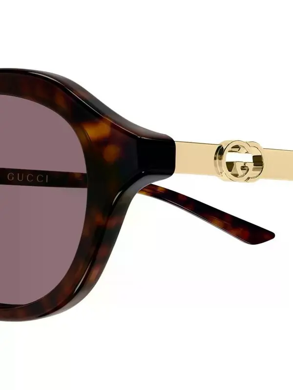 Gucci Interlocking G Tortoiseshell-effect Sunglasses
