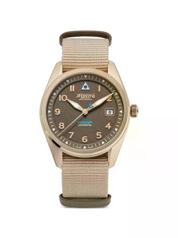 ALPINA Startimer Pilot Solarmetre 38mm Watch - Brown