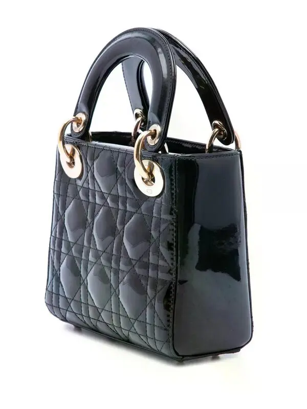 Dior 2018 Mini Patent Cannage Lady Satchel