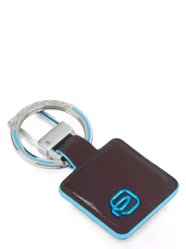 PIQUADRO Carabiner Leather Keychain