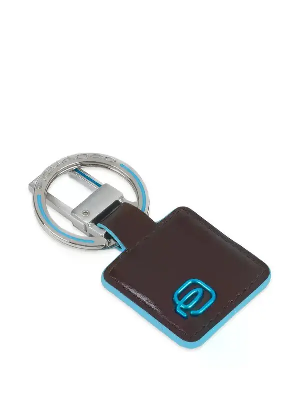 PIQUADRO Carabiner Leather Keychain - Brown