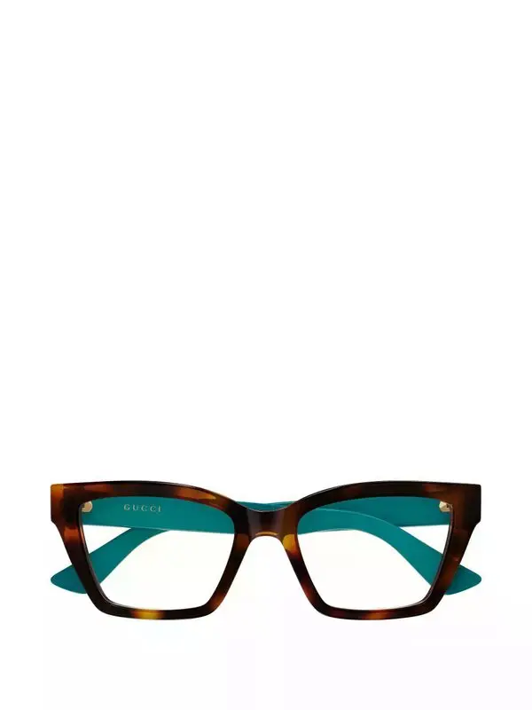 Gucci Tortoiseshell-effect Cat-eye Frame Glasses