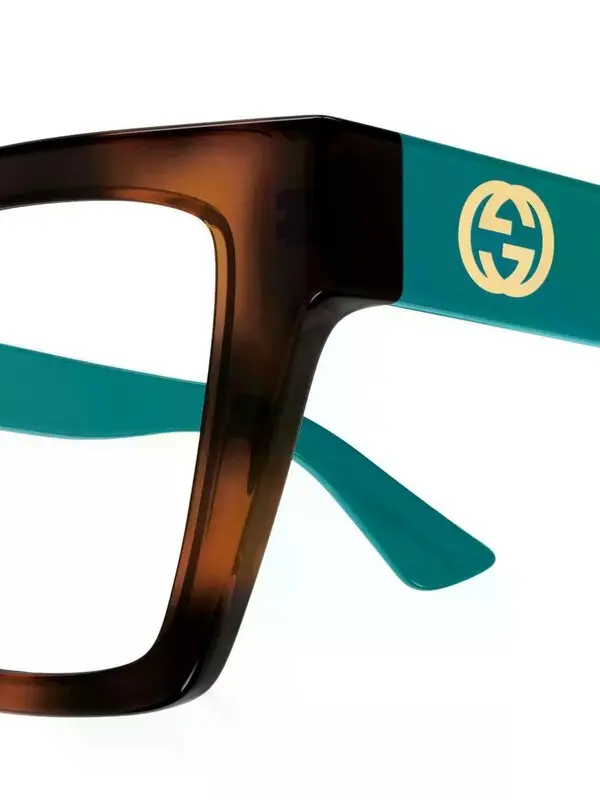 Gucci Tortoiseshell-effect Cat-eye Frame Glasses