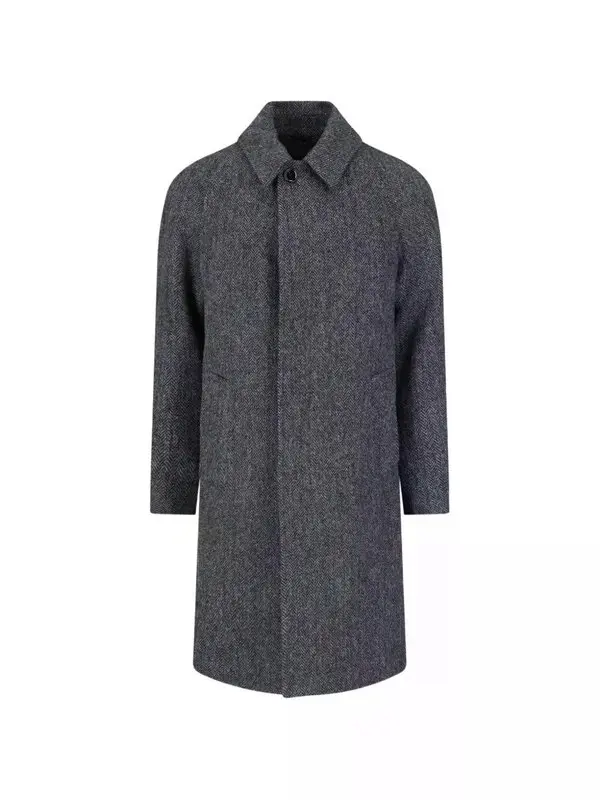 LARDINI X Sugar Herringbone-pattern Wool Coat