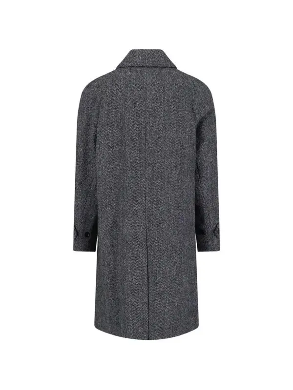 LARDINI X Sugar Herringbone-pattern Wool Coat