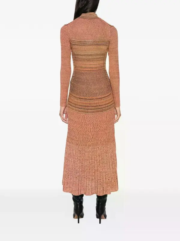 Zimmermann Ribbed-knit Polo-collar Midi Dress