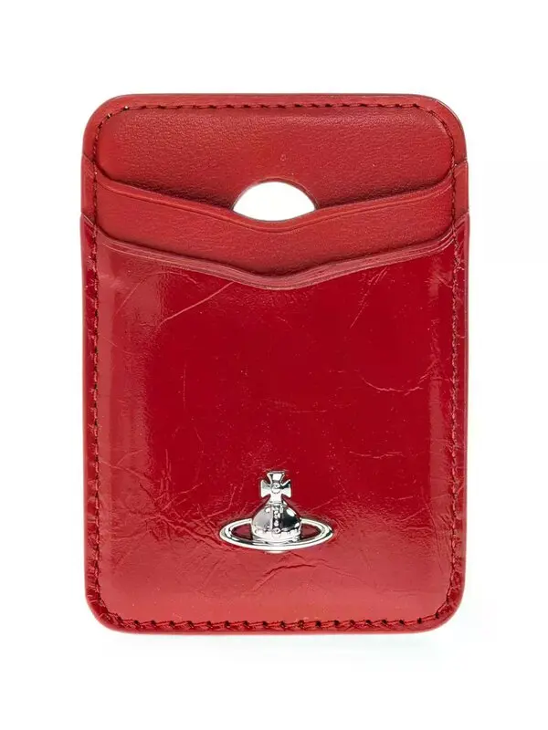 VIVIENNE WESTWOOD Orb-plaque Magsafe Card Sleeve - Red