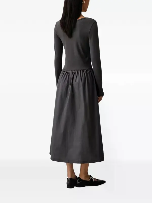 Marc O'polo Ribbed-knit Panelled Midi Dress