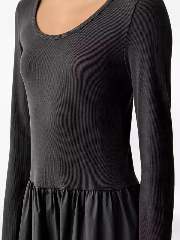 Marc O'polo Ribbed-knit Panelled Midi Dress