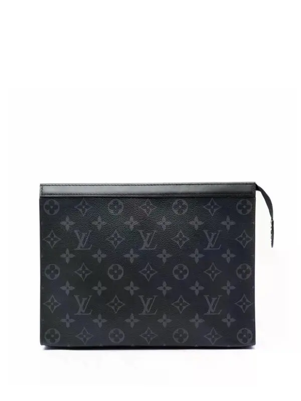 LOUIS VUITTON 2021 Monogram Eclipse Pochette Voyage Mm Clutch Bag