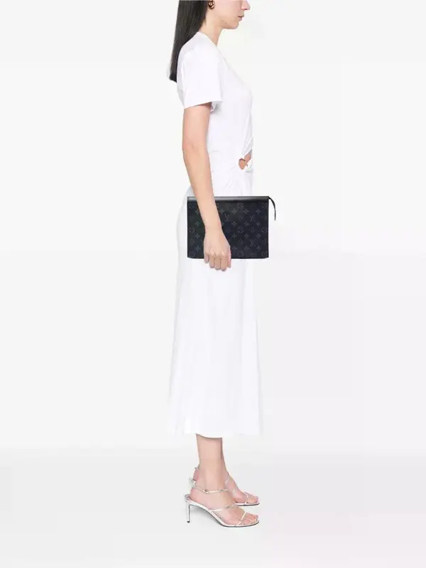LOUIS VUITTON 2021 Monogram Eclipse Pochette Voyage Mm Clutch Bag