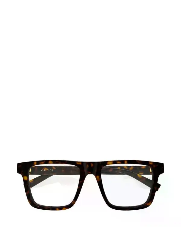 Gucci Tortoiseshell-effect Square-frame Glasses
