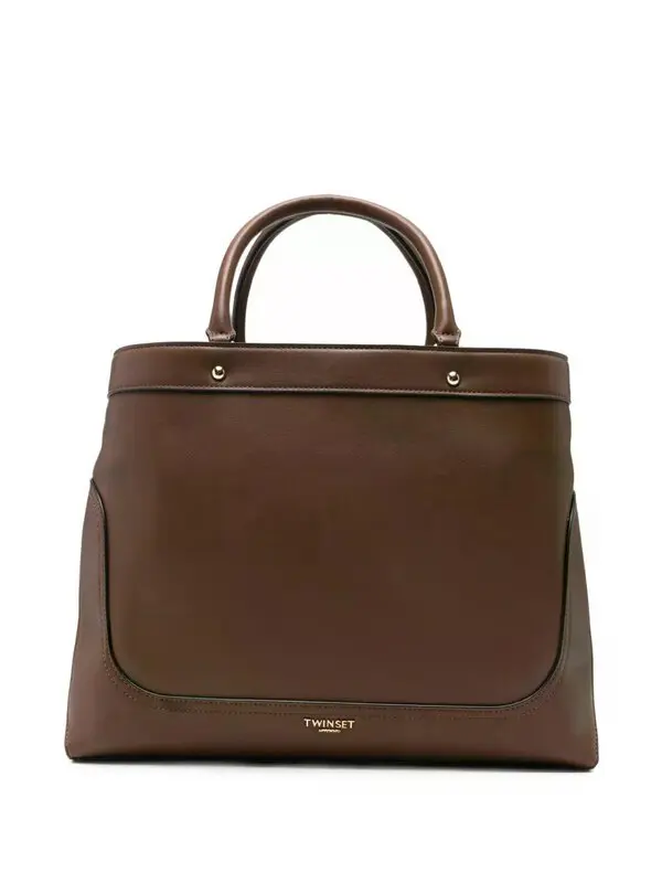 TWINSET Logo-print Tote Bag - Brown