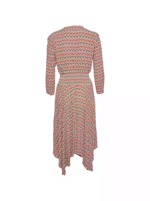 Maje Geometric-print Asymmetric Dress